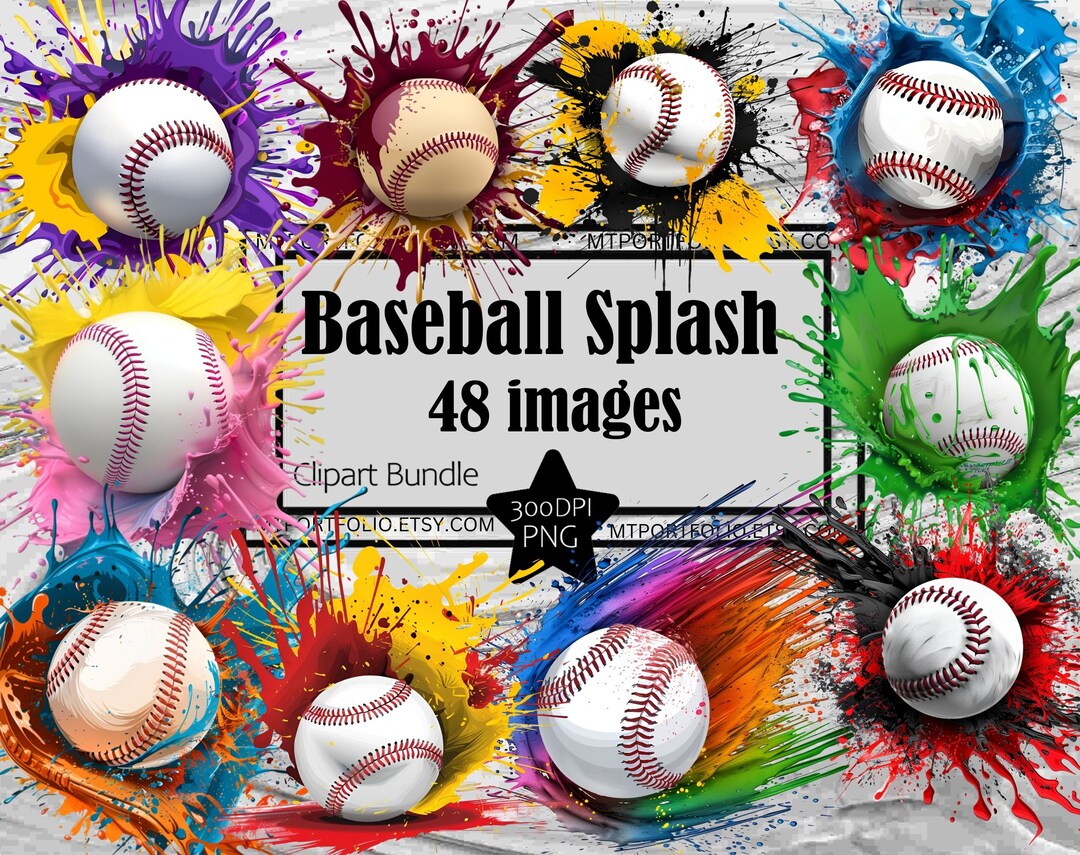 Baseball Paint Splash PNG Clipart Baseball Paint Splatter PNG Graphics ...
