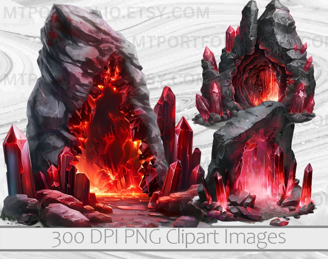 Ruby Cave Clipart Crystal Cave Red Geode Cave Ruby Portal PNG Clipart ...