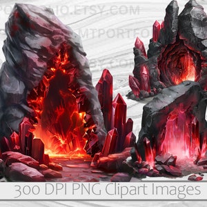 Ruby Cave Clipart Crystal Cave Red Geode Cave Ruby Portal PNG Clipart ...