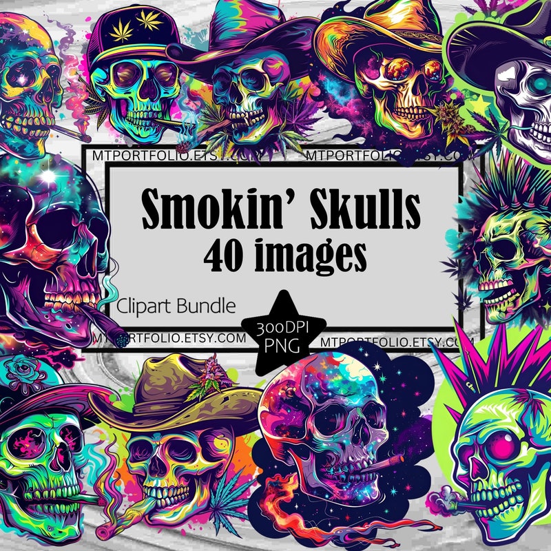 Smoking Skull Svg - Etsy