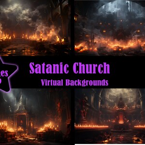 Satanic Church Altar Zoom Background Virtual Meeting Backdrops ...