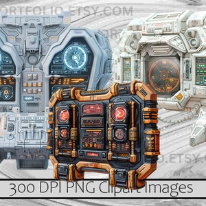 Sci-fi Control Panel Clipart PNG Spaceship Console Interface Clipart ...