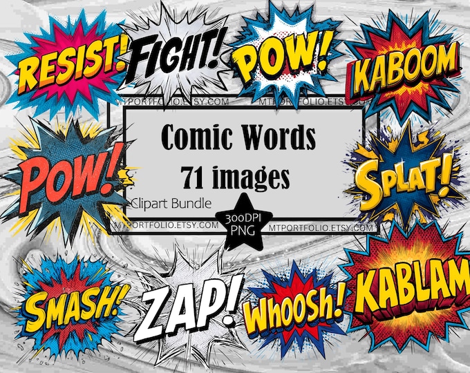 Comic Burst Cut Files. Clip Art Bang, Boom, Pow, Bam, Wham. Comic Burst ...