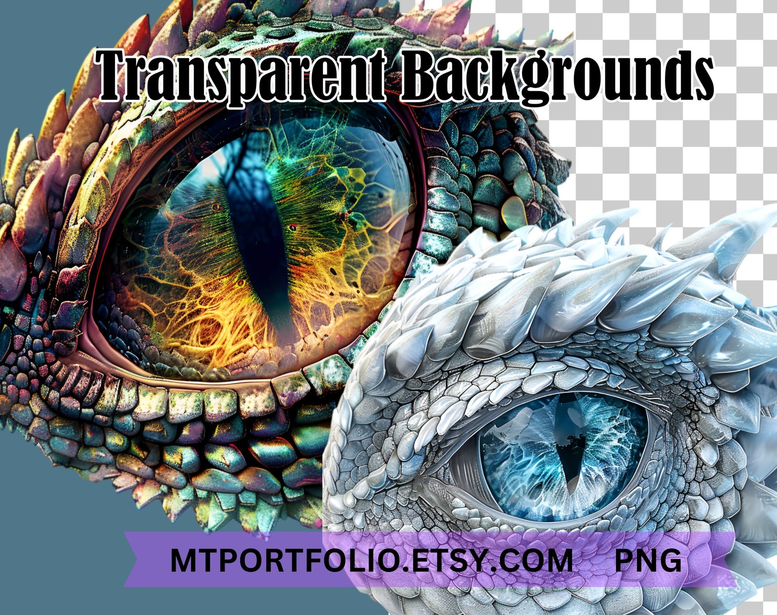 Dragon Eye Clipart Fantasy Dragon PNG Bundle Closeup Eye Graphics PNG ...