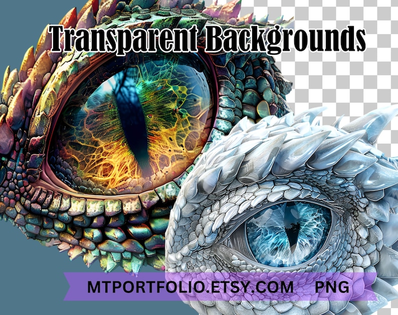 Dragon Eye Clipart Fantasy Dragon PNG Bundle Closeup Eye Graphics PNG ...