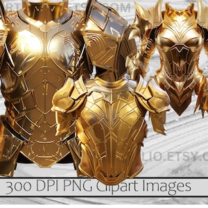 Gold Armor Clipart Royal Chest Armor PNG Bundle Suit of Armor PNG ...