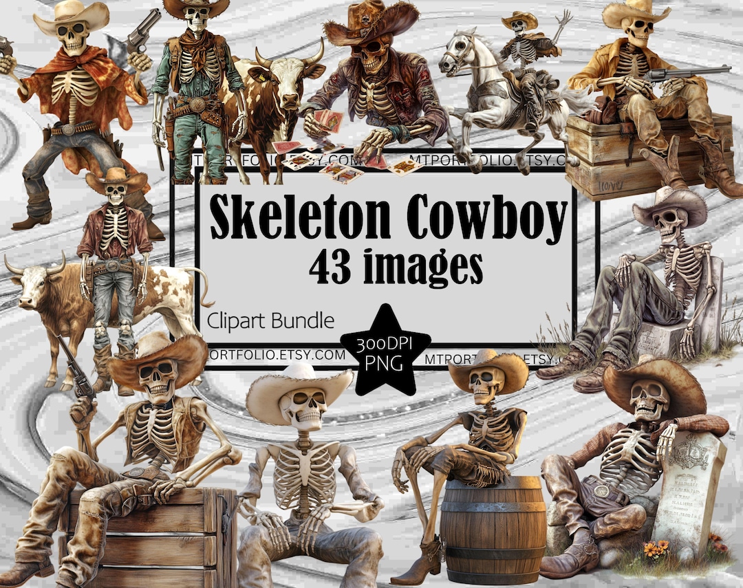 Wild West Cowboy Clipart Cowboy Sublimation PNG Bundle Cowboys Wrap ...