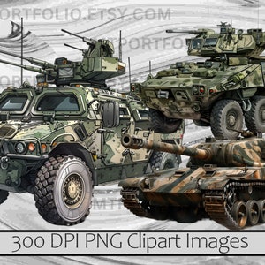 Camo Truck Clipart Military Camo PNG APV Tanks Bundle PNG Graphics ...