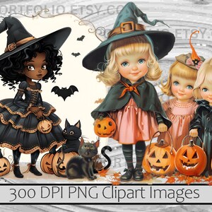 Little Witch Clipart Cute Witches PNG Anime Witches Bundle PNG Graphics ...