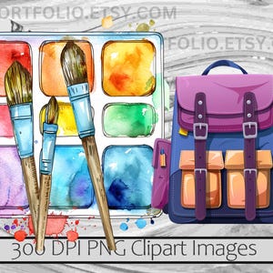 Back to School Clipart Apple for Teacher Graphic School Supplies PNG ...