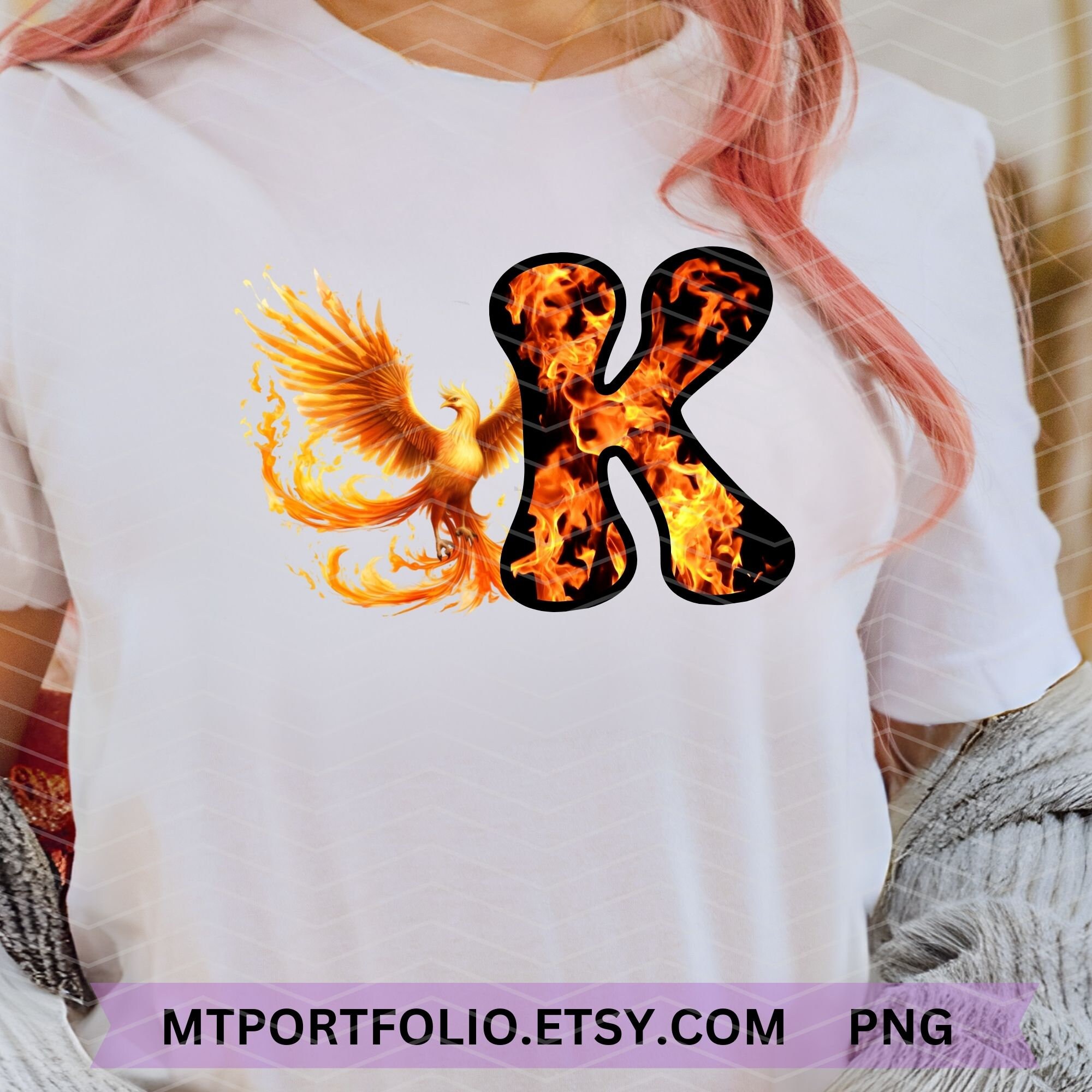 Fire Phoenix Alphabet PNG Individual Letters Clipart Digital Alphabet ...