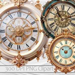 Clock Face Clipart Analog Clock Png Digital Download Vintage Clock PNG ...