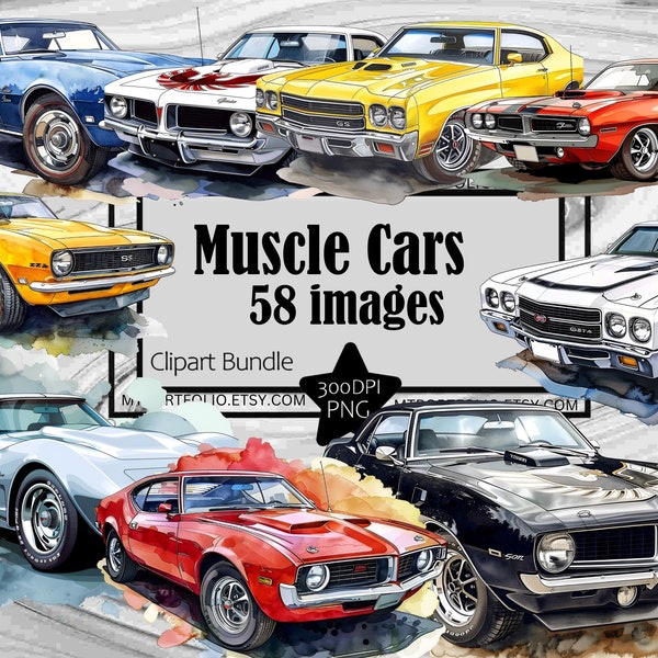 Muscle Car Print - Etsy