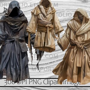 Mystical Robes Clipart Tattered Cloak PNG Cosplay Cleric Clipart ...