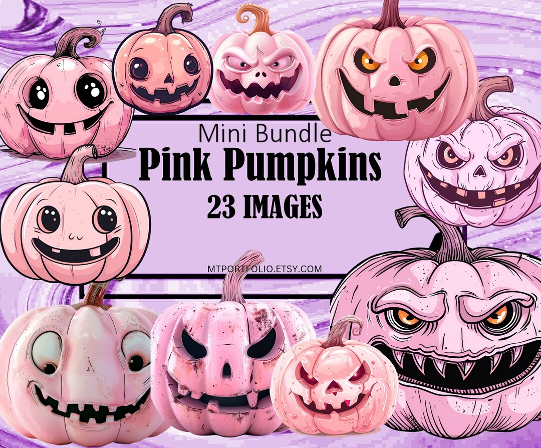 Pink Halloween Graphics Transparent Pink Pumpkin PNG Cute Halloween ...