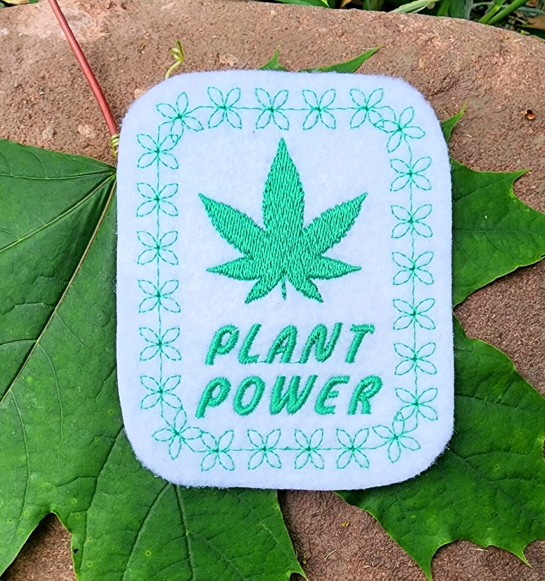 Plant Power - Marijuana Pot Leaf Weed 420 - Embroidery Design Pattern ...