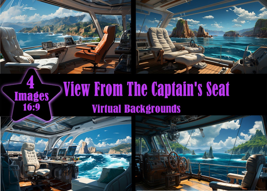 Captains Seat Zoom Background 4 Virtual Meetings Meeting Backdrops Background MS Teams Facebook ...