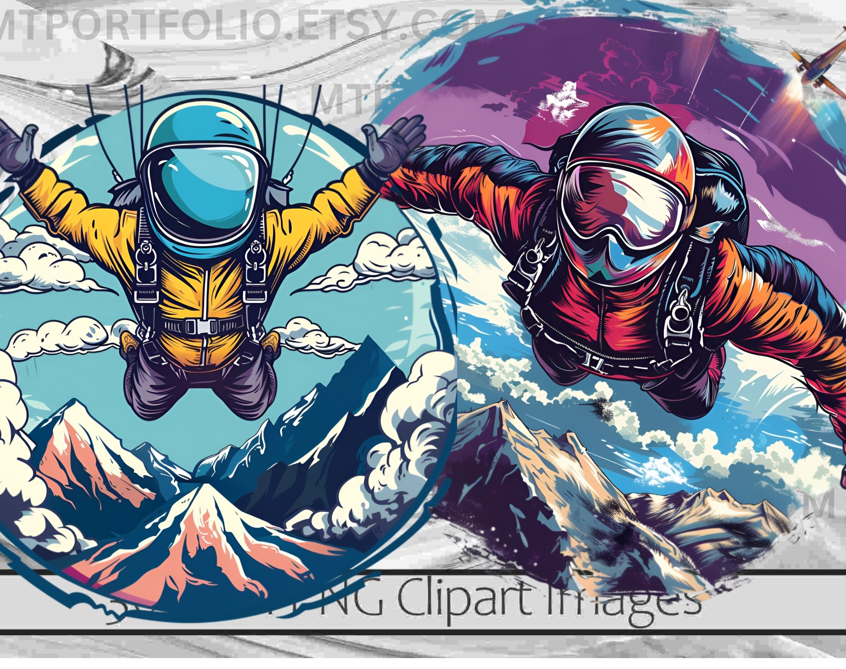 Skydiving Clipart Sky Diving PNG Parachute Graphic Transparent ...