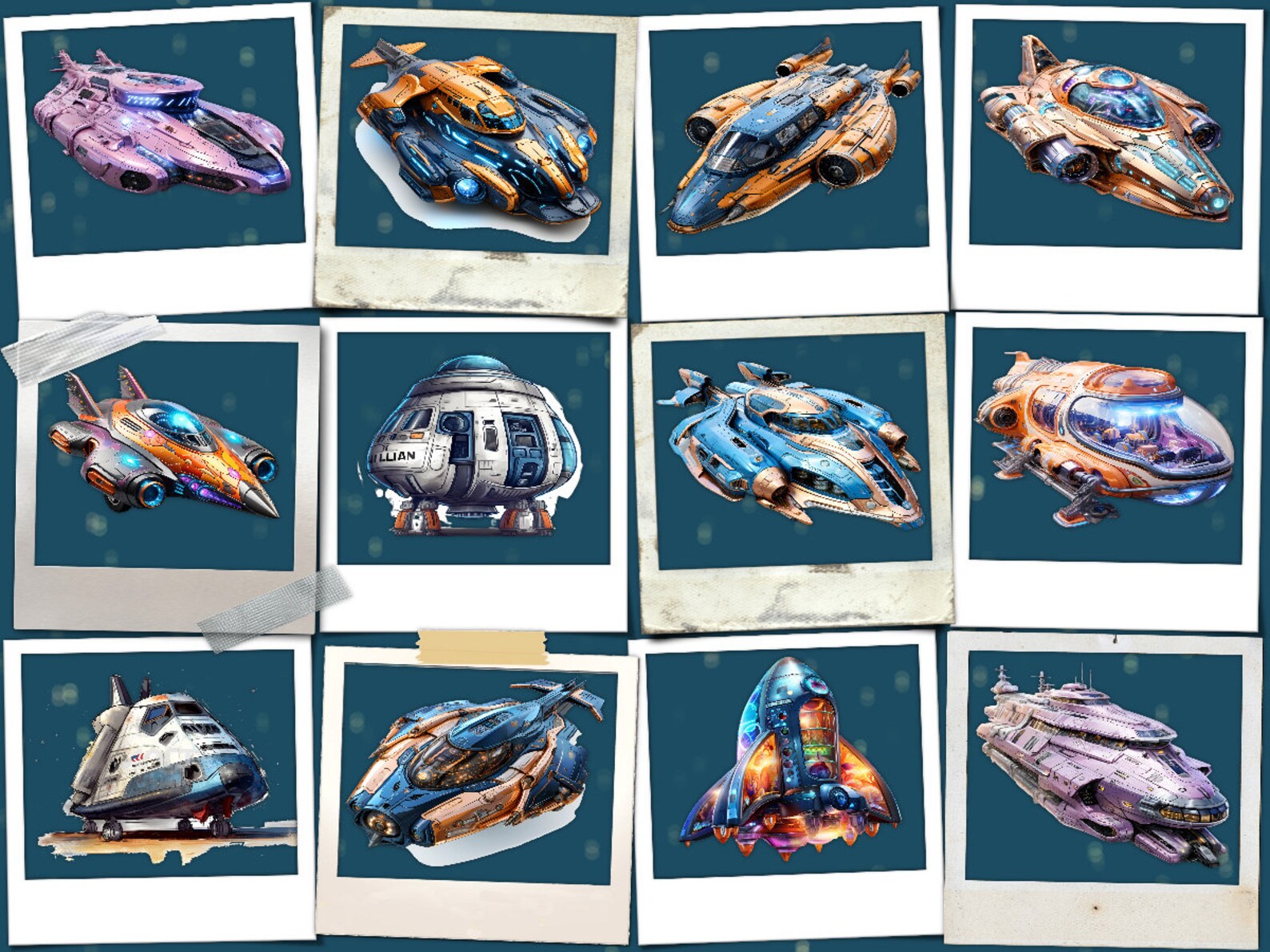 Spaceships Lunar Lander Mars Shuttle Graphics Transparent Commercial ...