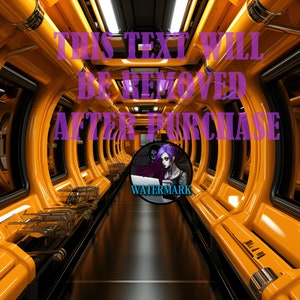 Alien Ship Interior Orange 4 Pack Zoom Background Virtual Meeting ...