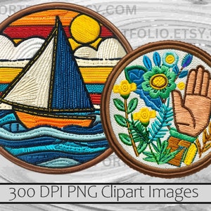 Scouting Patch Clipart Merit Badge Patch PNG Round Achievement Patch ...