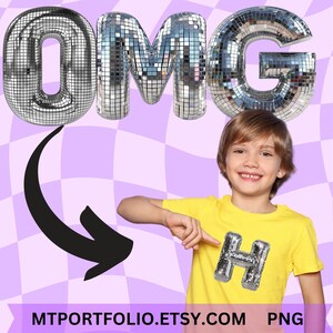 Silver Disco Ball Alphabet Mirror Dance Party Individual Letters ...