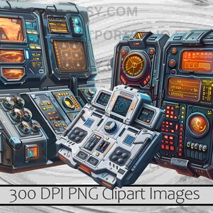 Sci-fi Control Panel Clipart PNG Spaceship Console Interface Clipart ...