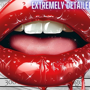 Dripping Lips Clipart Red Lips PNG Smoking Lips Graphic Bundle Lips ...