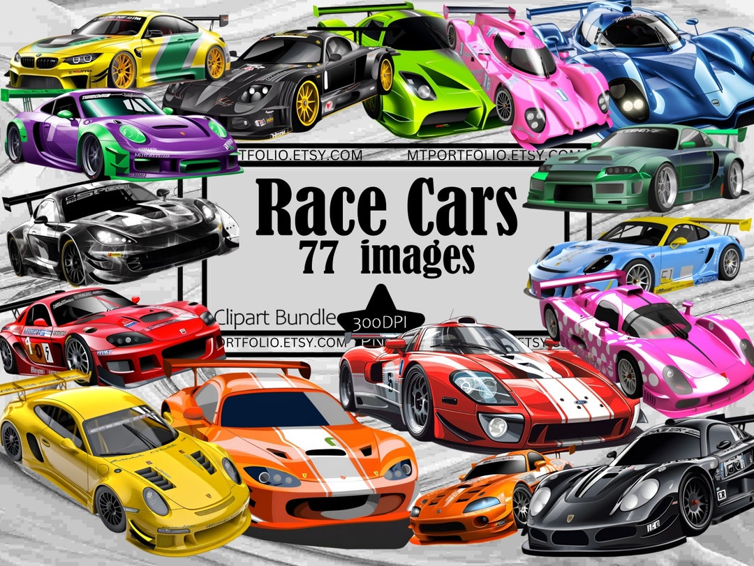 Race Car Clipart Drift Race PNG Racing Bundle PNG Graphics Transparent ...