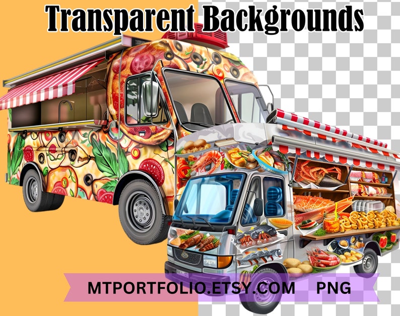 Food Trucks Clipart Street Food PNG Mobile Kitchen Menu Bundle PNG ...