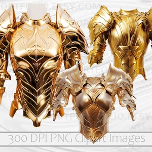 Gold Armor Clipart Royal Chest Armor PNG Bundle Suit of Armor PNG ...