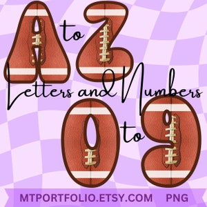 Football Alphabet PNG Bubble Letters Individual Letters and Numbers ...