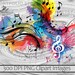 Colorful Music Clipart Music Notes Color Splashl Png Digital Download ...
