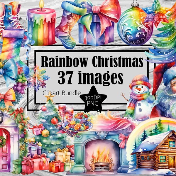 Rainbow Christmas - Etsy