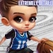 Basketball Clipart Chibi Basketball Player Png Digital Download PNG ...