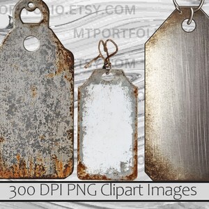 Metal Tag Clipart Vintage Dog Tag PNG Bundle PNG Graphics Transparent ...
