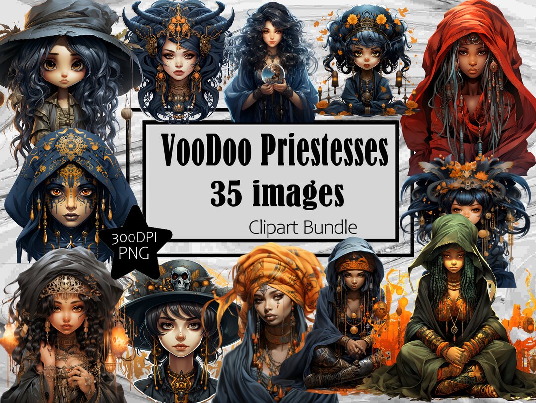 Voodoo Priestess Clipart Graphics Transparent Commercial License Incl ...