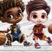 Basketball Clipart Chibi Basketball Player Png Digital Download PNG ...
