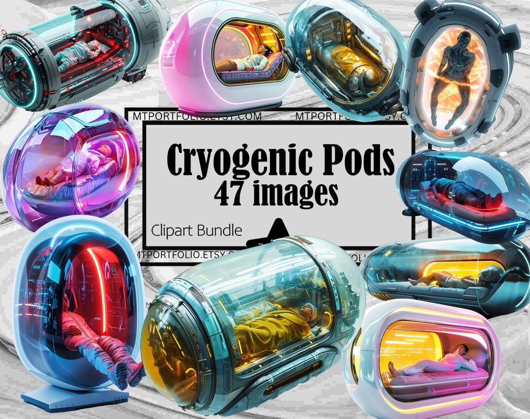 Cryogenic Pod Clipart Sci-fi PNG Cosplay Scifi Sleep Chamber Clipart ...