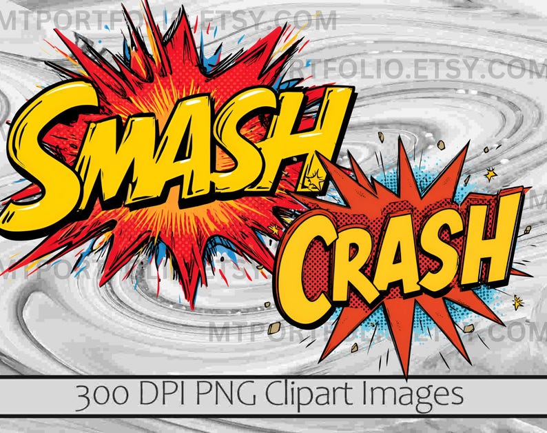 Comic Book Words Clipart Speech Bubble Clip Art Callout Bundle PNG ...