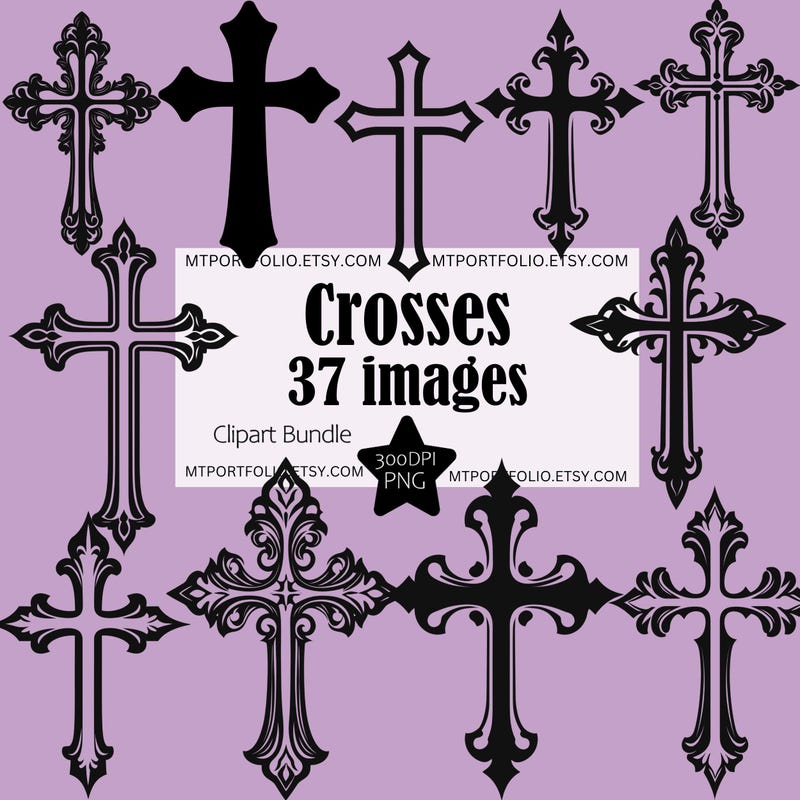 Elegant Cross Clip Art - Etsy