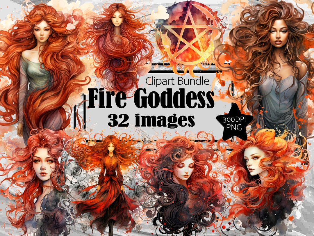 Fire Goddess Elemental Witch Flames Wiccan Fantasy Graphics Transparent ...