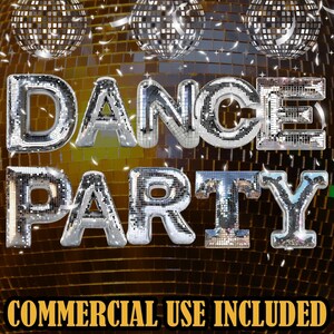 Silver Disco Ball Alphabet Mirror Dance Party Individual Letters ...