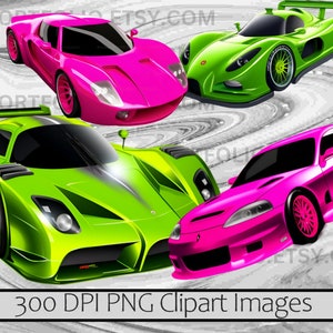 Race Car Clipart Drift Race PNG Racing Bundle PNG Graphics Transparent ...