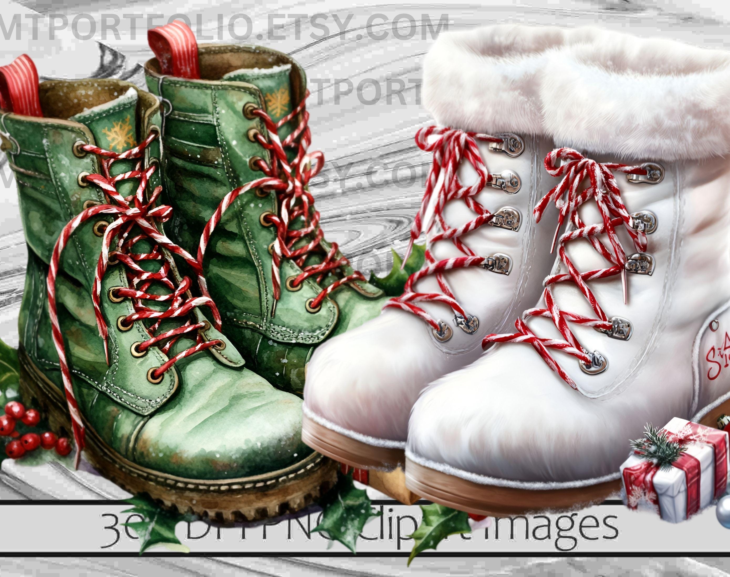 Christmas Boots Clipart Xmas Boots PNG Holiday Decorations Newsletter ...