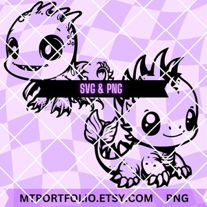 Cute Sea Monster Chibi SVG Bundle Kawaii PNG Cut Files Craft Making ...