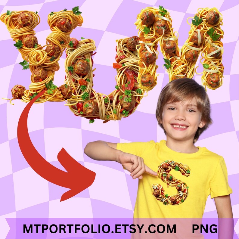 Spaghetti Alphabet PNG Pasta Menu Individual Letters Numbers Clipart ...