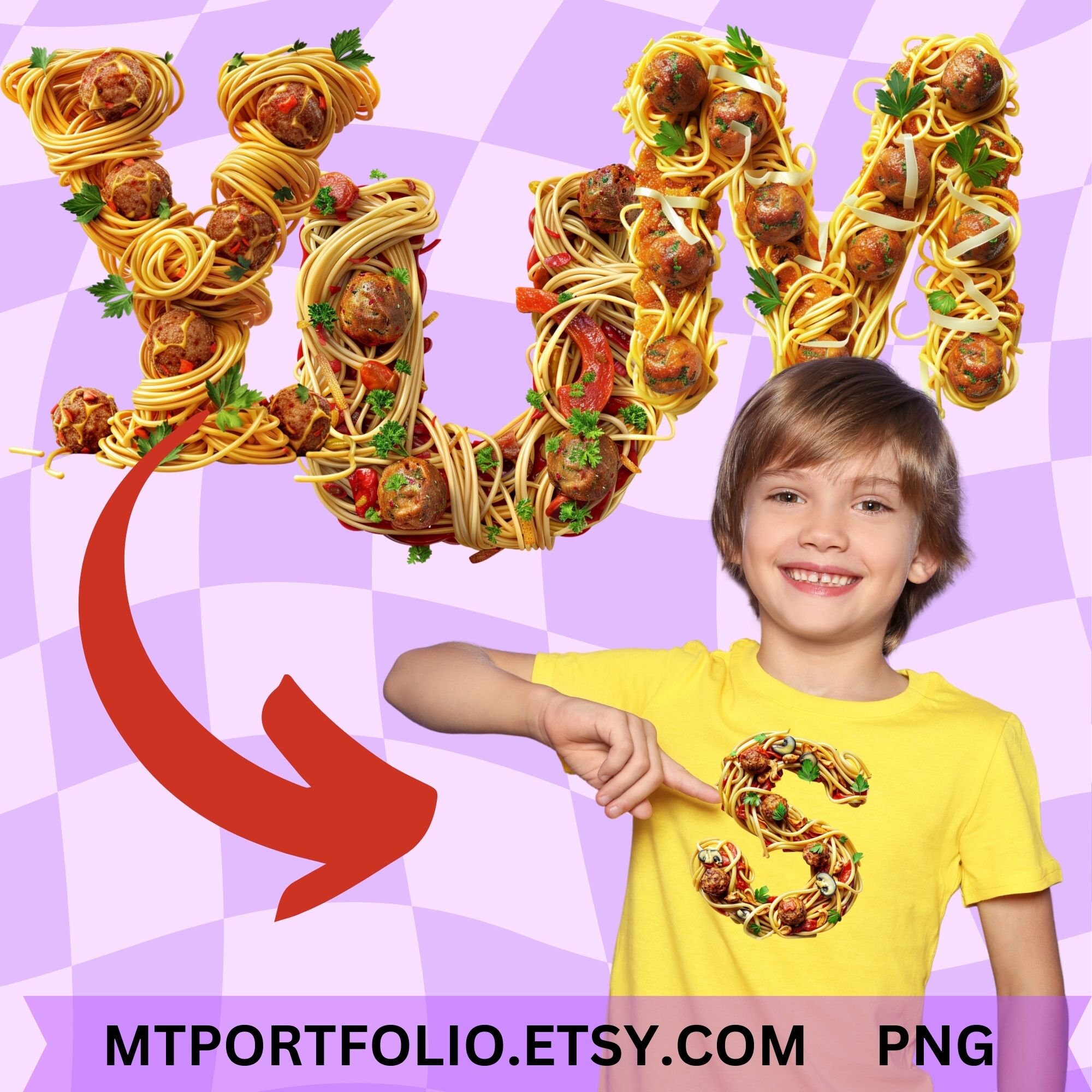 Spaghetti Alphabet PNG Pasta Menu Individual Letters Numbers Clipart ...