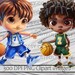 Basketball Clipart Chibi Basketball Player Png Digital Download PNG ...