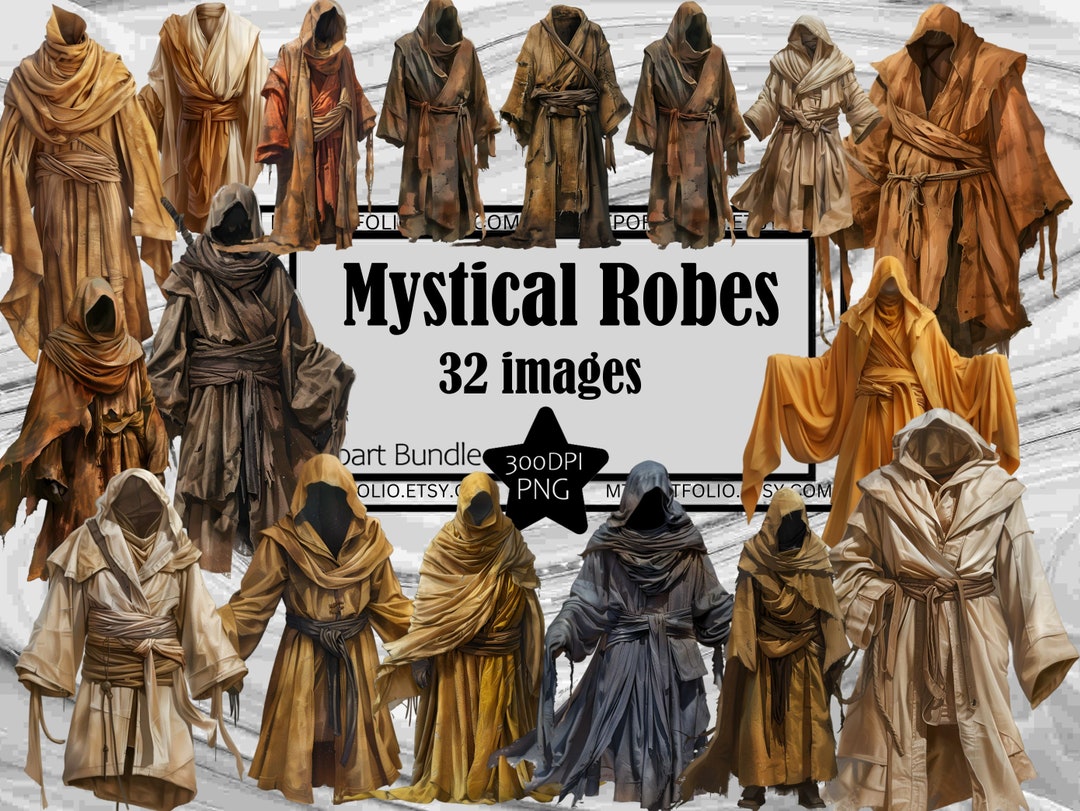 Mystical Robes Clipart Tattered Cloak PNG Cosplay Cleric Clipart ...